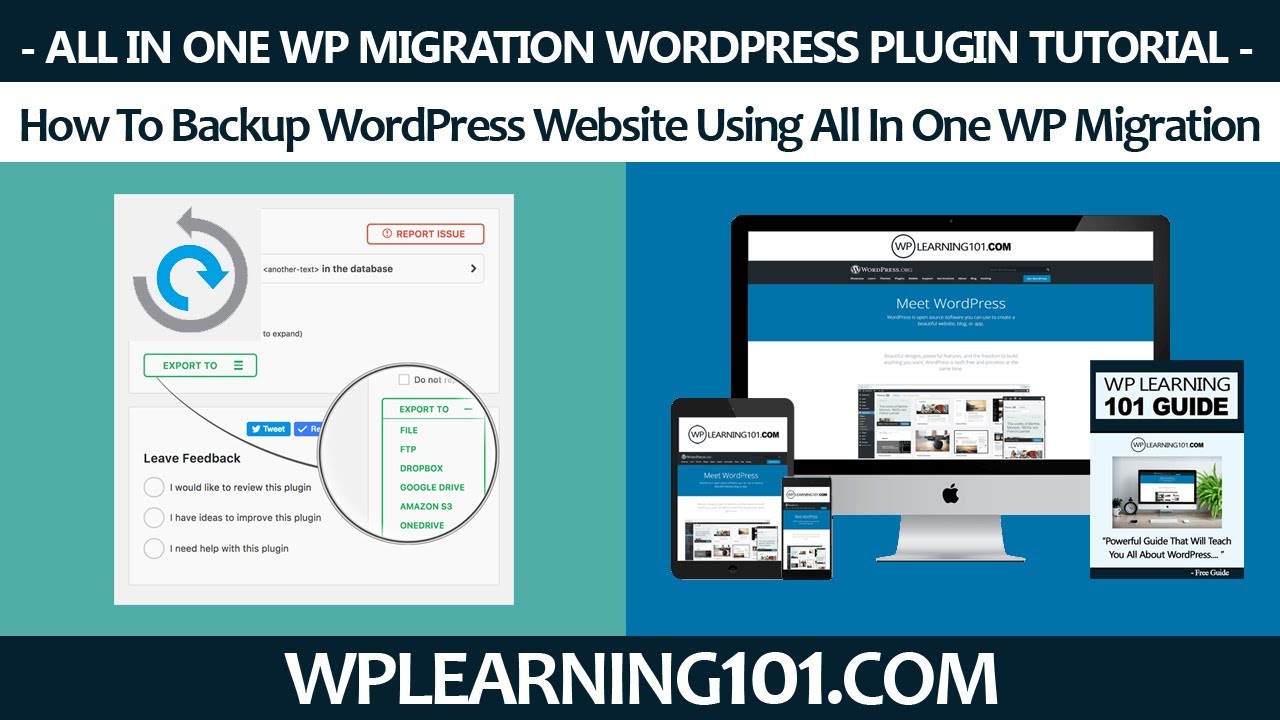 How To Backup WordPress Site Using All In One WP Migration WordPress ... How To Backup WordPress Site Using All In One WP Migration WordPress ...