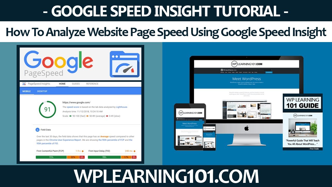 How To Analyze Website Page Speed Using Google Speed Insight (Step-By-Step Tutorial) - WordPress ...